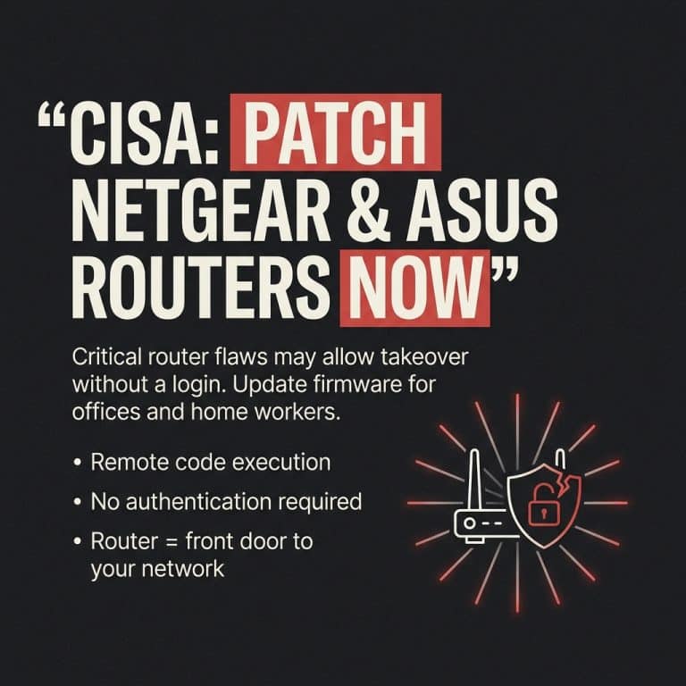 CISA: Patch Netgear and ASUS Routers Now | LLC Geek